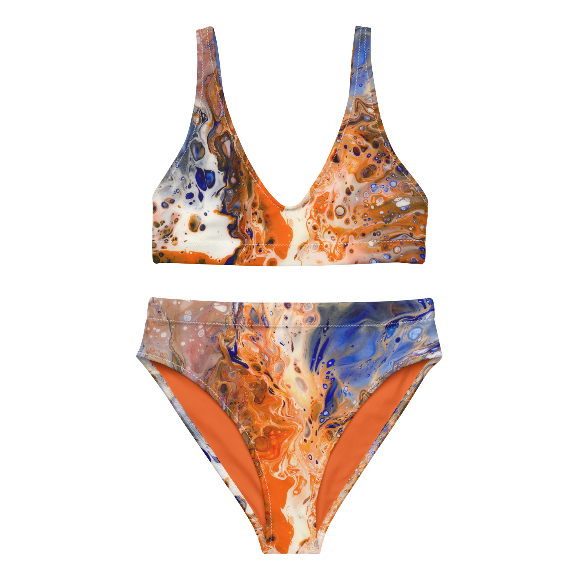 High Waisted Bikini Winter Inferno Art Infinitum